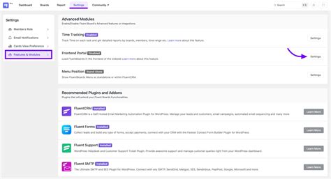 Fluentboards Setting Up The Frontend Portal