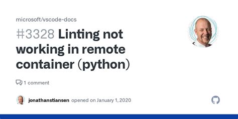 Linting Not Working In Remote Container Python · Issue 3328 · Microsoftvscode Docs · Github