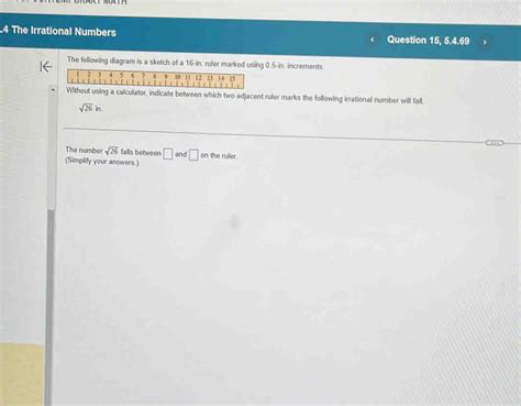 Solved 4 The Irrational Numbers Question 15 5469 The Following