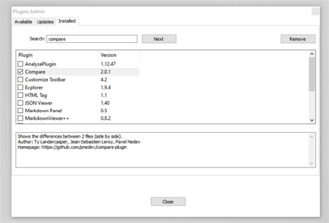 How To Make Notepad Compare Two Files With A Plugin