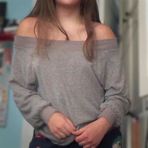 Super Cute Off The Shoulder Long Sleeve Top From Depop
