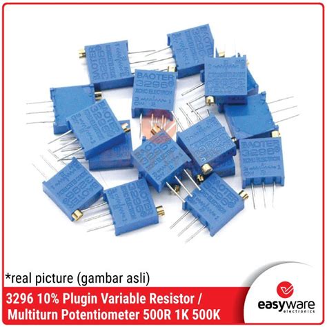 Jual Trimpot 3296w Multiturn 3296 Vr 3296 Trimmer Potentiometer 100r