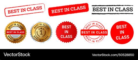 Best In Class Rectangle And Circle Stamp Label Vector Image