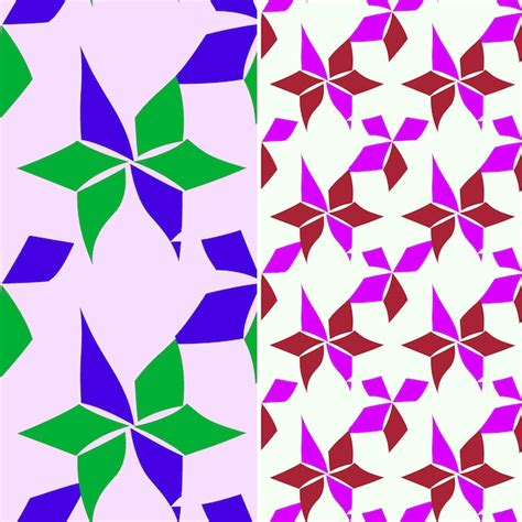 Different Colors Of The Same Pattern One Purple Purple And Green