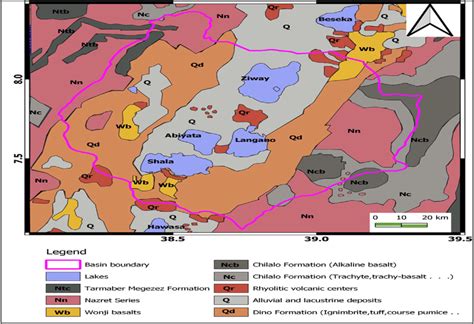 Geology Map Of The Ziway Shala Lakes Basin Central Main Ethiopian Rift