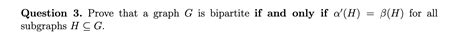 Solved Subject Graph Theory Prove That A Graph G Is