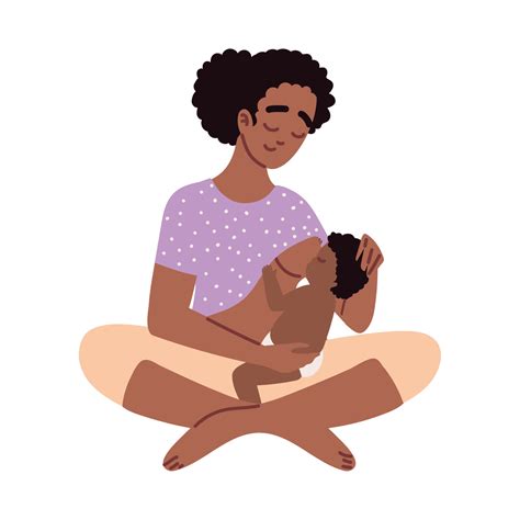 Breastfeeding Mother And Baby Vector Art At Vecteezy