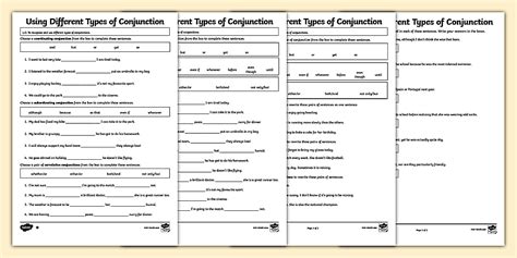 Using Different Types Connectives And Conjunctions Twinkl