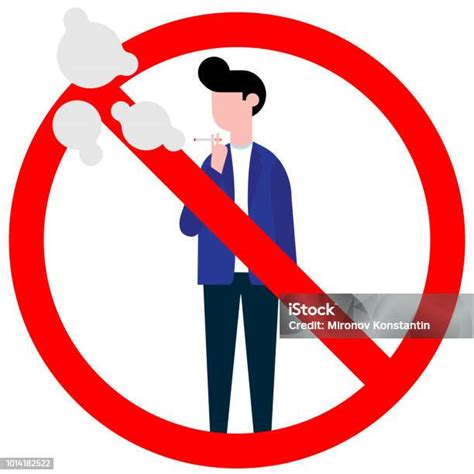 흡연 흔적 서 남자 아이 함께입니다 기호 아이콘 흰색 배경 벡터 일러스트 레이 션에 고립 된 금지 보에는 담배 빨간 Prohobition 원형을 흰색 배경에 고립 된 연기가