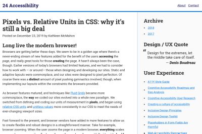 Josh Collinsworth Why You Should Never Use Px To Set Font Size In CSS