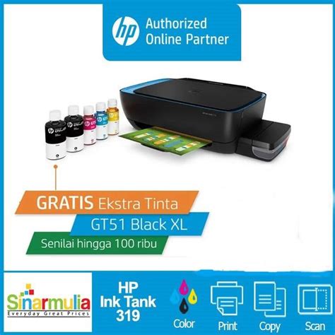 Jual Printer Hp Ink Tank All In One Print Scan Copy Color Shopee Indonesia