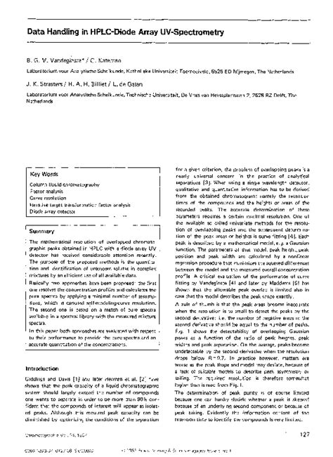 pdf data handling in hplc diode array uv spectrometry