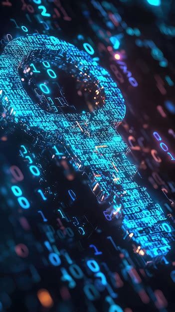 Digital Security Key Visualized As Holographic Symbol Floating Amidst