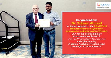 Congratulations Dr Tabrez Ahmad You Have Been An Inspiration For Us