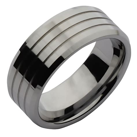 9mm Tungsten Grooved Wedding Ring Band Clearance At Elma Uk Jewellery