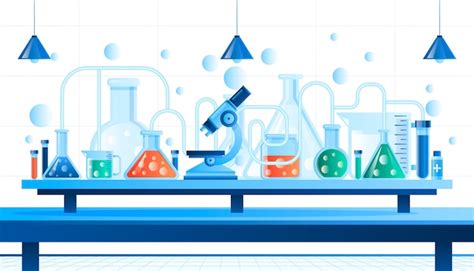 Premium Vector Science Lab Composition In Gradient Design