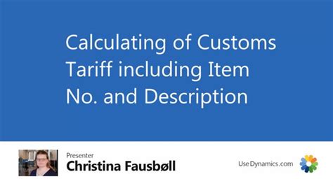 Specify Tariff Code And Country Of Origin On Items Dynamics 365 Business Central