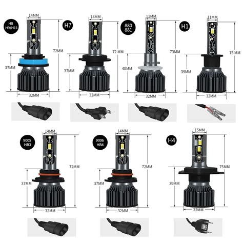 UNILED Lampu Depan Mobil LED Headlamp CSP LED 4000LM Cool White 2 PCS H4 A8S Black