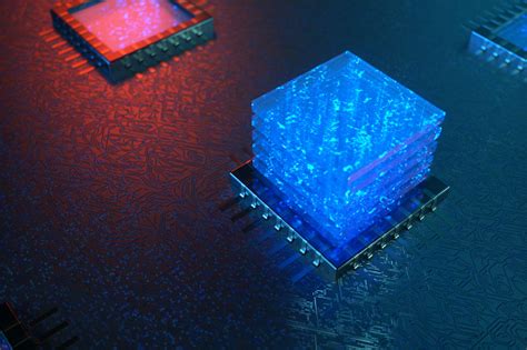 Ai인공 지능 Cpu 개념입니다 기계 학습 글로우 트랙이 있는 보드의 Cpu 푸른 빛에 배경 과학적인 개념 3d 렌더링 3차원 형태에 대한 스톡 사진 및 기타 이미지