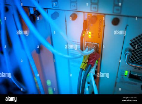 Core Switch Technology In Network Room Place Stock Photo Alamy