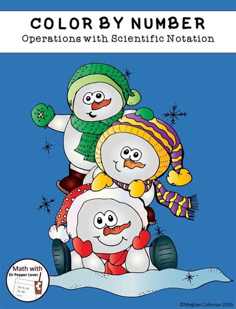 Color By Number Operations With Scientific Notation By Dr Pepper Lover