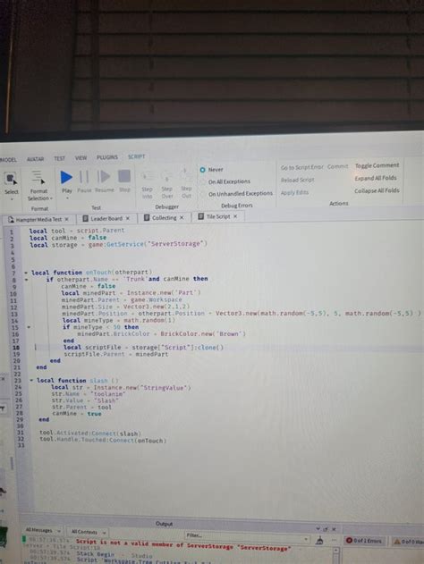 Script Is Not A Valid Member Of Server Storage R Robloxgamedev