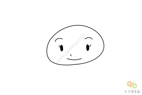 羊角辫婴儿头像简笔画 小朋友简笔画