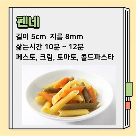 펜네 푸실리 리가토니 숏파스타 종류 알아보아요 네이버 블로그