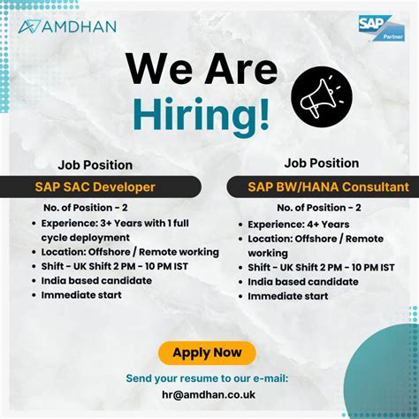 Amdhan Ltd On Linkedin Sapsacdeveloper Sapsac Sapanalyticscloud