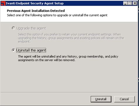 uninstall agent command line