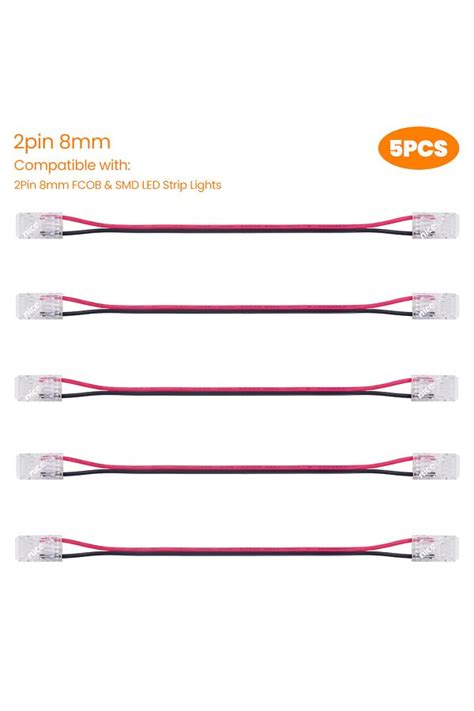 Choice 8mm 10mm 2pin Cob Led Strip Connector Tape Lights L Shape Led Corner Connectors For Smd