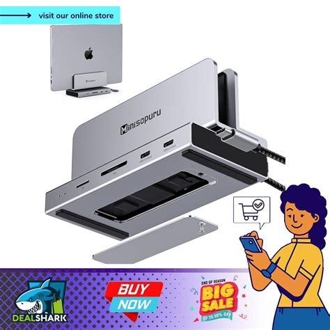 Minisopuru Laptop Docking Station Stand Support M NVMe SSD Not Included USB C Docking