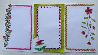 Border Designs For Project Chart Paper Decoration Des Doovi