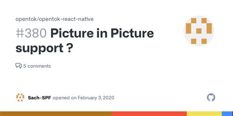 Picture In Picture Support Issue Opentok Opentok React Native GitHub