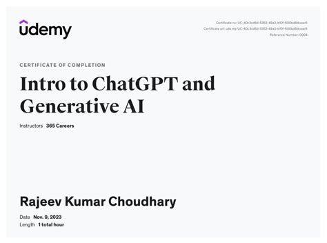 Udemy Course Completion Certificate Rajeev Kumar Choudhary
