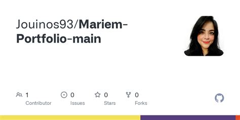 Github Jouinos93mariem Portfolio Main