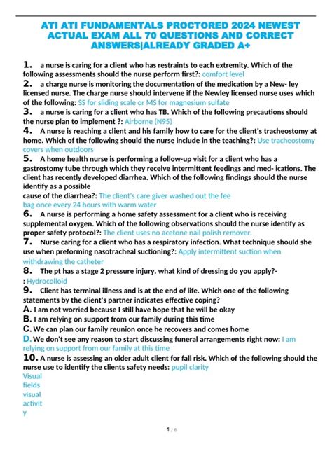 Ati Fundamentals Cms Proctored Examfundamentals Cms Proctored Exam