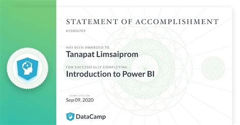 Datacamp Introduction To Power Bi Tanapat Limsaiprom