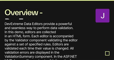 Overview Devextreme Validation Forked Codesandbox
