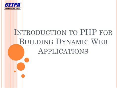 Ppt Introduction To Php For Building Dynamic Web Applications Powerpoint Presentation Id