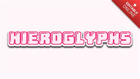 Hieroglyphs Sticker Font Text Effect Generator