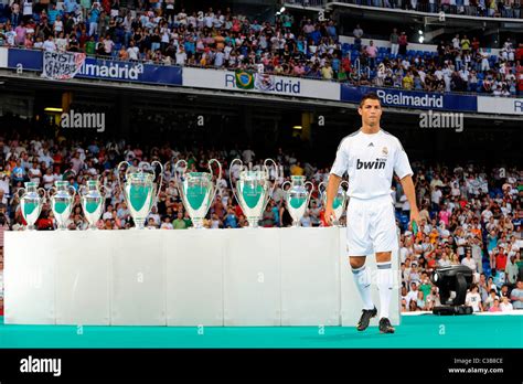 Cristiano Ronaldo Is Presented As Real Madrid New Player Number 9 In