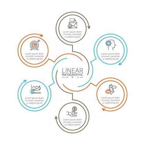 Premium Vector Thin Line Infographics Cycle Chart With 6 Options