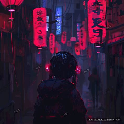 Ai创作图赛博朋克都市 赛博朋克美学 场景赛博插画 赛博朋克的 看灯笼的人 城市赛博朋克 赛博朋克装饰画 赛博朋克城市 狂欢夜诡 赛博朋克艺术 提灯笼的少女 提灯少女 赛博庞克 赛博朋克夜市