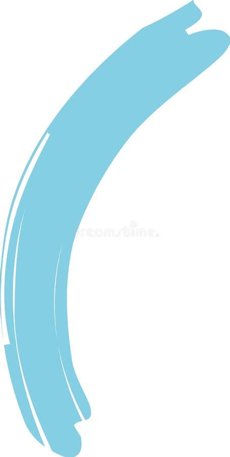 Hand Drawn Brush Rounded Stroke Stock Vector Illustration Of Black