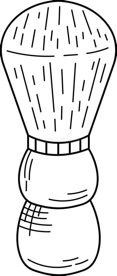 Shaving Brush Outline Stock Vector Illustration Of Beauty 299871917