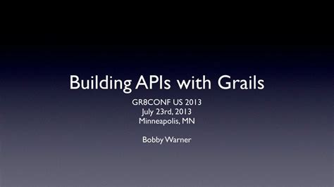 Building Apis With Grails 23 Speaker Deck Rgroovy