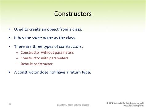 Ppt Chapter 5 User Defined Classes Powerpoint Presentation Free