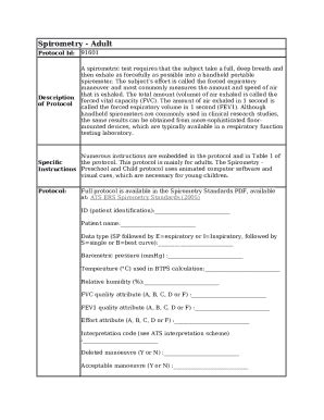 Spirometry Procedure Pdf Doc Template PdfFiller