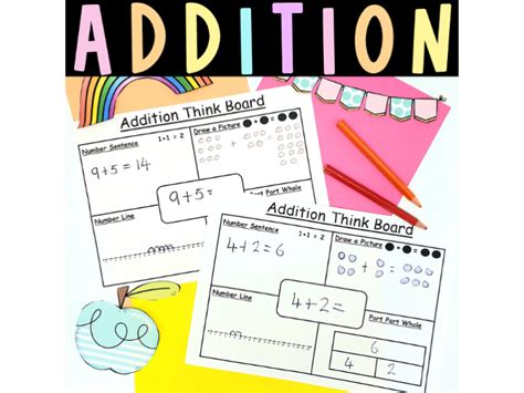 Addition To 20 Think Board Strategy Mat Part Part Whole Model Activity